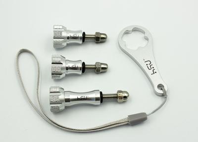 China Customized Action Pro Camera Accessories Aluminum Thumb Screw Set 3pcs + Wrench Silver for sale