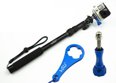 China Gopro Handheld Camera Holder Stick All-Aluminum Alloy Telescopic Pole , Extendable Arm For Selfies for sale