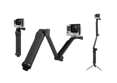 China 3 Way Arm Tripod Monopod Mounts 3 Way Adjustable Bracket Hand Grip for GoPro Hero for sale