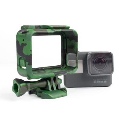 China Camouflage Standard Border Frame Protective Action Camera Housing , GoPro Hero 5 housing for camera for sale