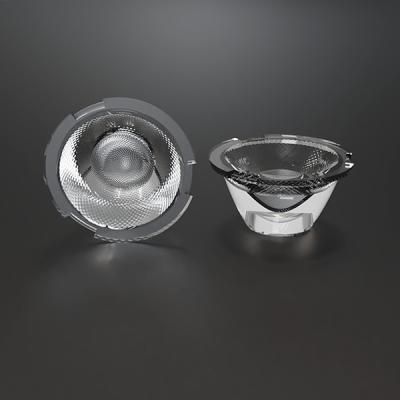 China Wall Washer LED Lens with 15 Degree Narrow Viewing Angle PMMA Material and 93% Efficiency for COB LEDs for sale