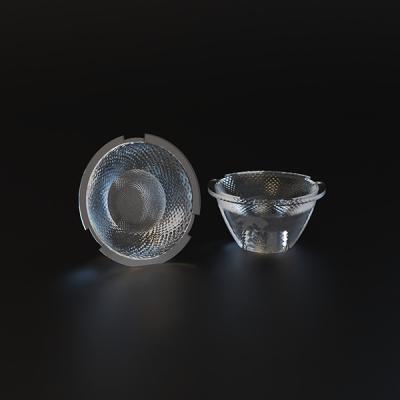 China Diameter 45mm PMMA Material LED Lens with 93% Efficiency and 15° Beam Angle for Smart Control Lighting for sale