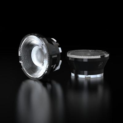China PC Material TIR LED Lens with 60° Beam Angle and 88% Efficiency for Wall Washer Lamps for sale