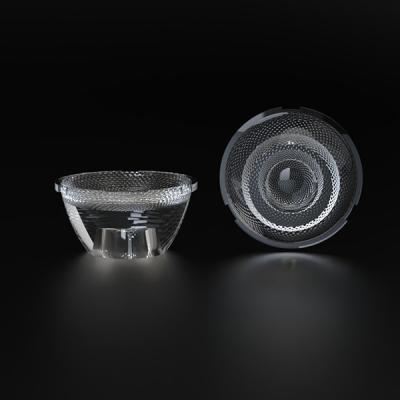 China 40mm PC Material LED Lens with 24° Anti-glare and 88% Efficiency for Wash Wall Lamp for sale
