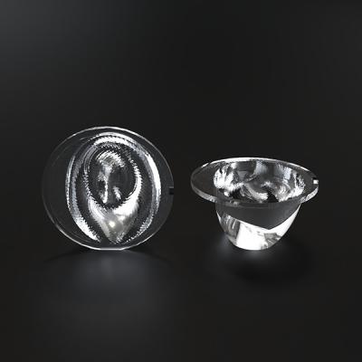 China Asymmetrical PC Material LED Lighting Lens with 88% Efficiency for COB LED Applications for sale