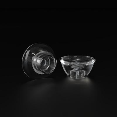 China Free Glare 50mm Diameter PC LED Lens with 50° Wide Beam Angle for High Efficiency Lighting for sale