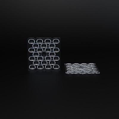 China PC Material 3030 LED Lens for Tunnel Light with 89% Efficiency and 50×50×3.5mm Dimensions for sale