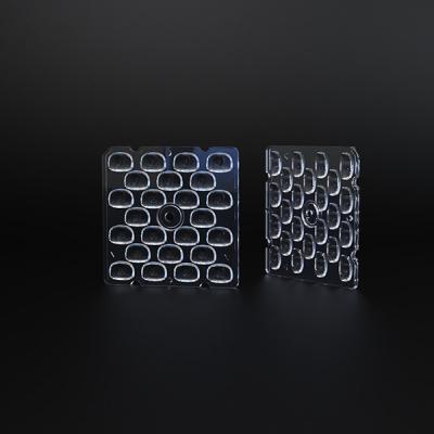 China 3030 SMD LED Lens Square Shape Design Using PC Material Suitable for Commercial Street Light and LED Module Applications for sale