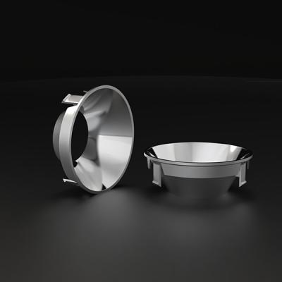 China Anti Glare LED Light Reflector with PC Material and Deep Space Black for Indoor Lighting Fixtures for sale