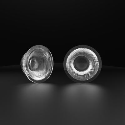 China 60 Degree Wide Beam Angle PMMA TIR LED Lens Optics with High Light Transmittance and ROHS Certification for sale