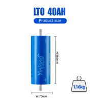 China 40AH Capacity 3000 Cycles 2.3V Nominal Voltage LTO Battery Lithium Titanate Battery for Solar Energy Storage for sale