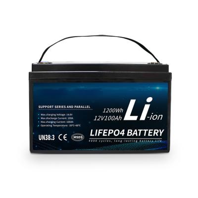 China 12V 100ah Completed Pack BMS Lithium Lifepo4 Battery For EV Solar for sale