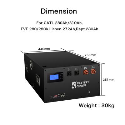 China 16PCS EV 280ah 48V 304ah DIY Lifepo4 Battery Kits Built In Seplos 16S 200A BMS for sale