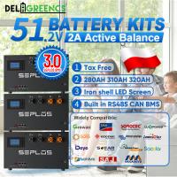 China 16S 280Ah Lifepo4 Battery with 48V 200A BMS and Active Balancing for DIY Solar Energy Storage for sale
