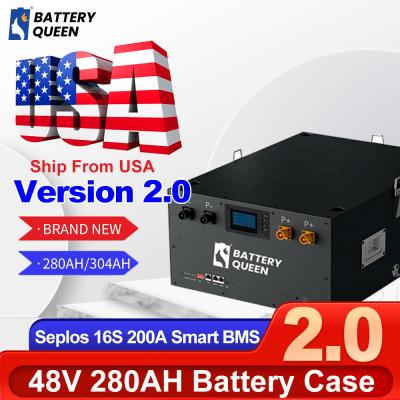 China US Stock 51.2V 280Ah Metal Case Lifepo4 Lithium Battery Kits 16S 200A BMS Fast Shipping for sale