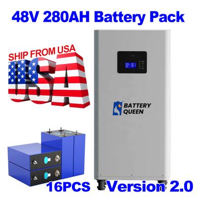 China 51.2V 16S 320ah US Stock 48V 280ah DIY Lifepo4 Lithium battery Standing Kits with bluetooth bms for sale