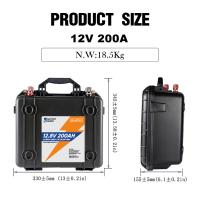 China Deep Cycle Lifepo4 12V 200Ah Lead Acid Replacement Battery Pack For RV / Yacht for sale