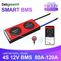 China Deligreen Smart BMS Lifepo4 Battery 4s 12V 80A Waterproof with UART BT 485 CAN Function for RV Outdoor Storage for sale