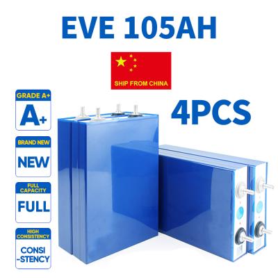 China Ukraine Grade A 3.2V 105AH LiFePo4 Battery-4pcs with Long Lifespan for sale