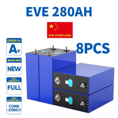 China -Ukraine Trade Essential 3.2V 280AH LiFePo4 Battery-8pcs Grade A for sale