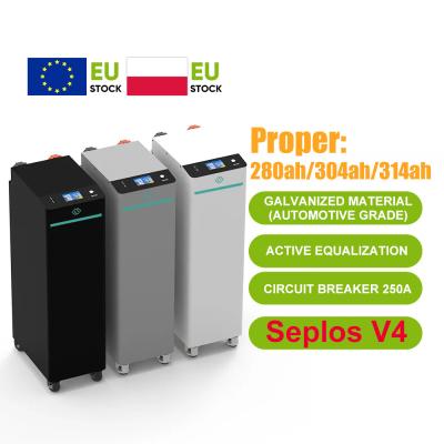 China EU STCOK free shipping seplos v4 DIY Battery kits 51.2V 15KWH Parallel up to 16P with 250A UL Certified DC Breaker Included for sale
