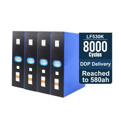 China High capacity CATL 530Ah 560ah 580ah LFP Cell 3.2V LiFePO4 Prismatic Lithium ESS for sale