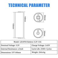 China EVE C33 3.2V 15Ah 33140 3C Cylindrical Power Battery DIY for Car Audio, E Scooter, tools for sale