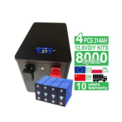 China CATL 314ah 12V Caravan Lifepo4 4S DIY Battery Kits Pack JK 200A BMS LCD for sale