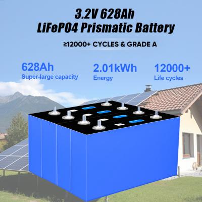 China 8000 Cycles 628AH LiFePO4 Lithium LFP Battery Prismatic Cell for Capacity and Durable Energy Storage for sale