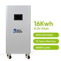 China OEM ODM 51.2V 280Ah 16kwh Grade A LiFePO4 Lithium Battery pack active balancer for sale