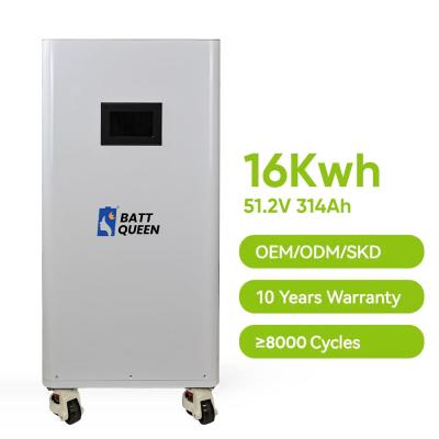 China OEM ODM 51.2V 280Ah 16kwh Grade A LiFePO4 Lithium Battery pack active balancer for sale