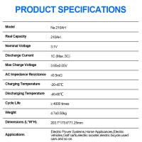 China Sodium ion battery 210ah prismatic cell 3.1V for sale