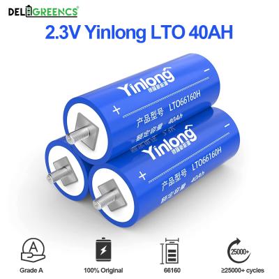 China Gree Titanate Yinlong Authorised distributor Grade A+ Lithium Ion Cylindrical LTO Cells 40ah 45ah Battery Cell HV ESS Car audio for sale
