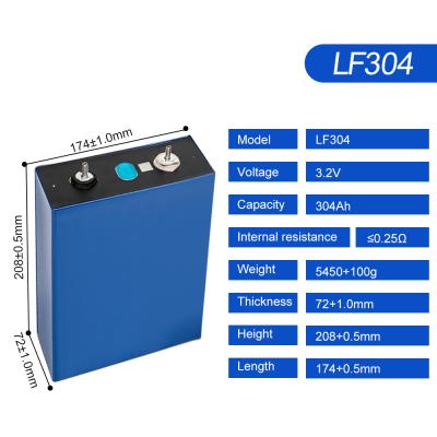 China Home Energy Storage Battery EVE Grade A 304Ah 3.2V Prismatic Lithium Ion Battery Cell for Diy 48v 15kwh Lifepo4 Battery Pack for sale