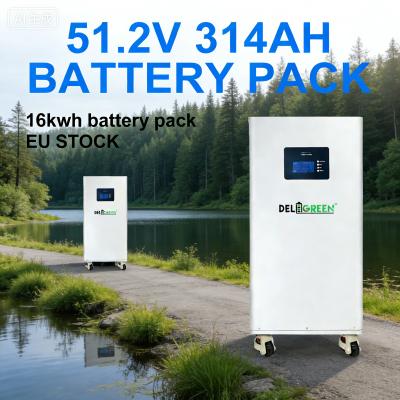 China EU/PL Stock Fire Extinguishing 10 Years Warranty Fire Safety 51.2V 314Ah CALB Grade A Cells 16KWh ESS LiFePO4 Battery Pack for sale