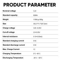 China EU Stock EVE LiFePO4 Battery 628Ah 3.2V Prismatic Lithium Battery for Solar Storage System for sale