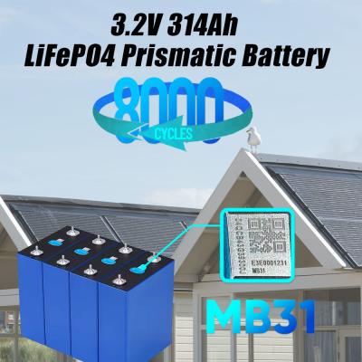 China EVE 314Ah Lithium Iron Phosphate Battery Cell 3.2V Prismatic Rechargeable for UPS Industrial Solar Energy Storage for sale