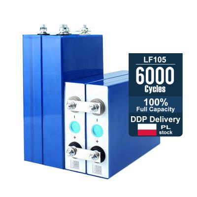 China EVE 3.2V 105Ah LiFePO4 Prismatic Cell Grade A Rechargeable Battery with 6000 Cycles for Solar Storage for sale