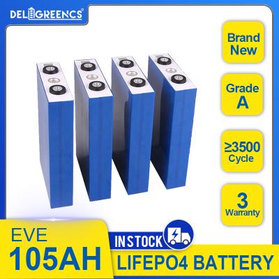China Grade A EVE LF105 105Ah 3.2V LiFePO4 Prismatic Cell for Industrial Energy Storage and UPS for sale
