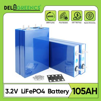 China Original EVE LF105 105Ah 3.2V LiFePO4 Prismatic Battery Cell with 6000 Cycles Long Life for sale