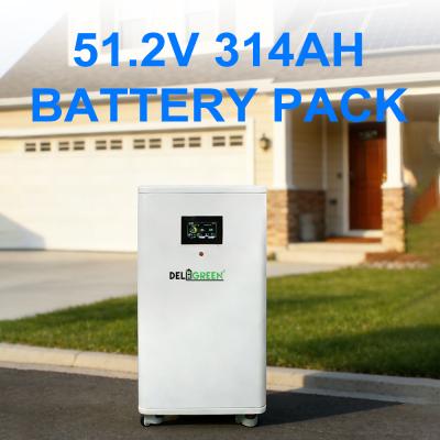 China Deligreen 51.2V 314Ah 16kWh Floor-Standing LiFePO4 Battery For Solar Panel System for sale