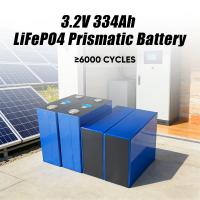 China 3.2V 334Ah LiFePO4 Battery Cell Prismatic Deep Cycle Lithium Iron Phosphate for DIY Solar RV Marine Golf Cart Storage for sale