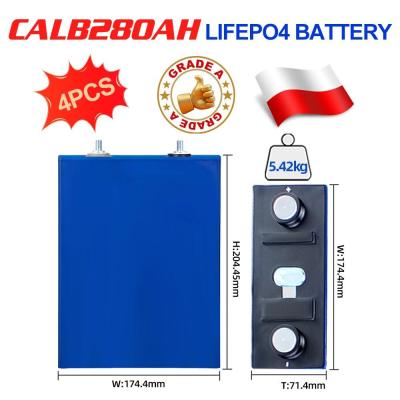 China Brand New CALB 280Ah 3.2V LiFePO4 Prismatic Battery Cell Long Life Deep Cycle Lithium Iron Phosphate Battery for Solar Storage Electric Vehicle RV Marine UPS Golf Cart Home Use Overseas Warehouse In S for sale