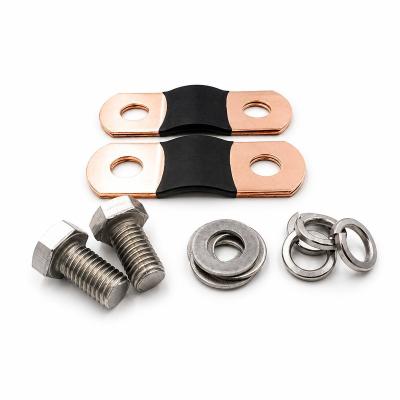 China 200AH LiFePO4 2mm T2 Red Copper Busbars For Battery Pack for sale