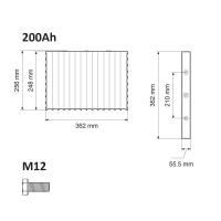 China 200AH LFP Lithium Ion Battery with 10 Years Warranty and 5000 Cycles for Solar Applications for sale