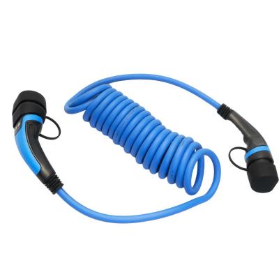 China Spiral Car Charging IP55 16A Male To Female Connector for sale