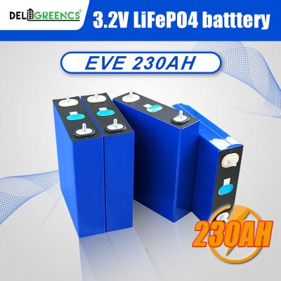 China 3.2V 230Ah Prismatic LiFePO4 Battery for DIY Solar Storage with 2000 Cycle Life for sale