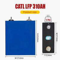 China CATL 3.2V 310AH LiFePO4 Prismatic Lithium Battery for Solar Energy Storage with 3500 Cycle Life for sale