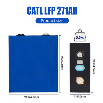 China Grade A CATL 271AH 3.2V Lithium Iron Phosphate Battery with Screw Terminal for Solar Energy Storage for sale