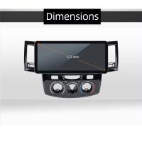 China Android 12 12.3 Inch Car Video Player Touch Screen Multimedia For Toyota Fortuner for sale